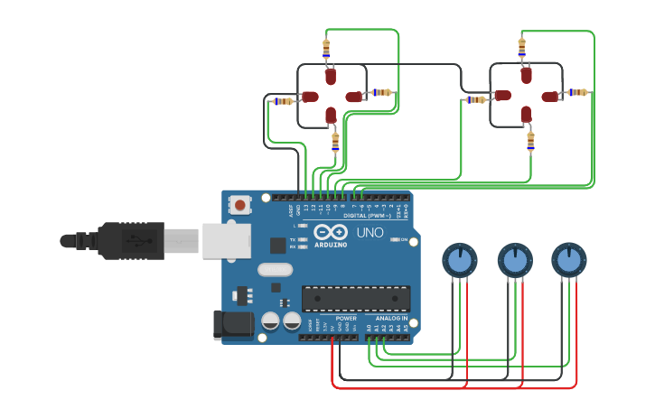 Circuit design Circuito entradas motor paso a paso - Tinkercad