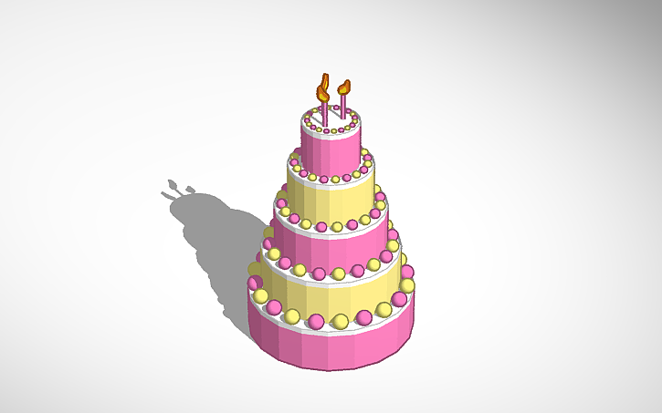 3D design A Cake 🍰🎂🧁 | Tinkercad