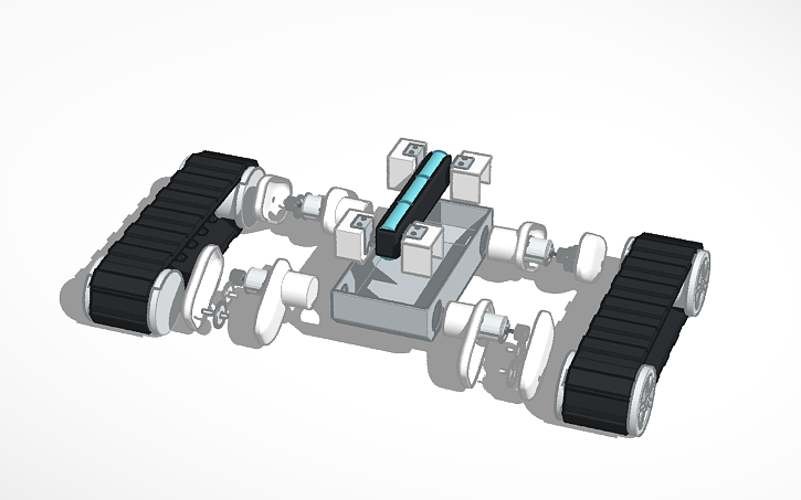 3D design ROVER 5 vista explodida - Tinkercad