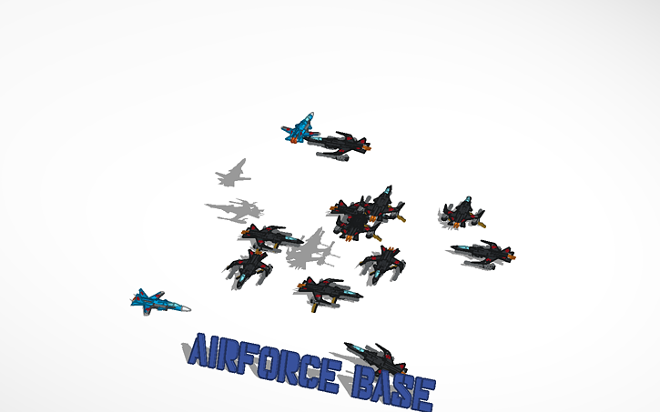 3D design AirForce Base - Tinkercad