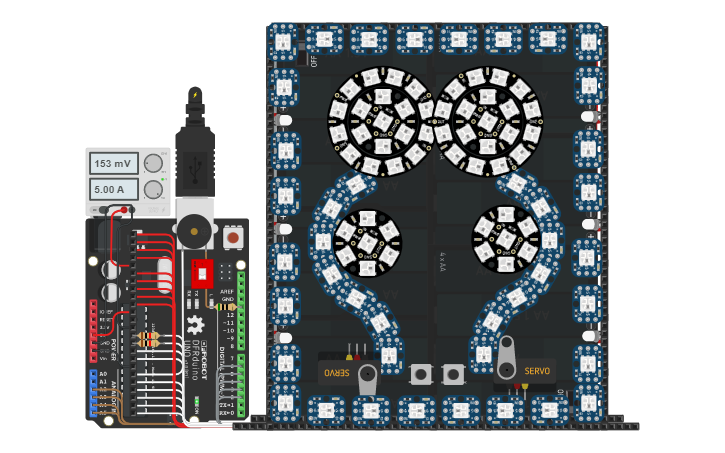 Circuit Design Neopixel Game Arcade Pinball Tinkercad