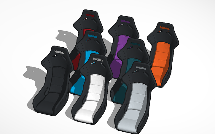 3D design Recaro Seats - Tinkercad
