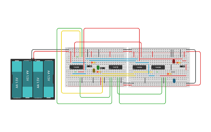 Circuit design Practica3: Logica Combinatoria P2 | Tinkercad