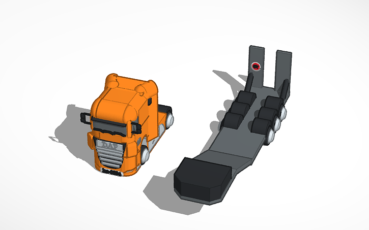 3D design daf xf euro 6 trailer - Tinkercad