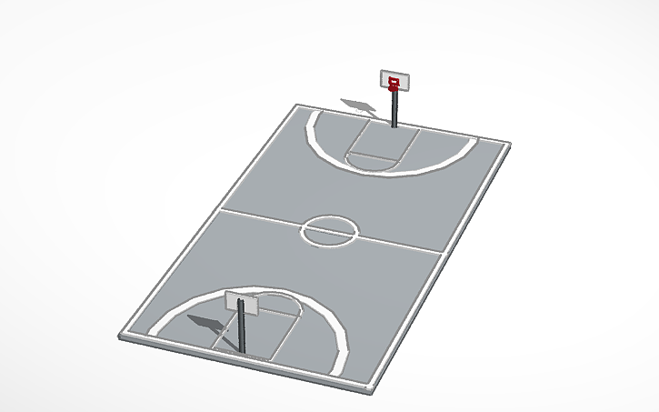 3D design Choice Project (Basketball Court) - Tinkercad