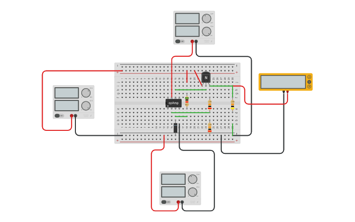 Circuit design Op-amp based Voltage Regulator (Series) - Tinkercad Circuit design Op-amp based Voltage Regulator (Series) - Tinkercad