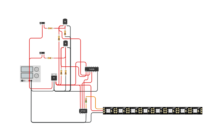 Circuit design Simple LED Indicator - Tinkercad