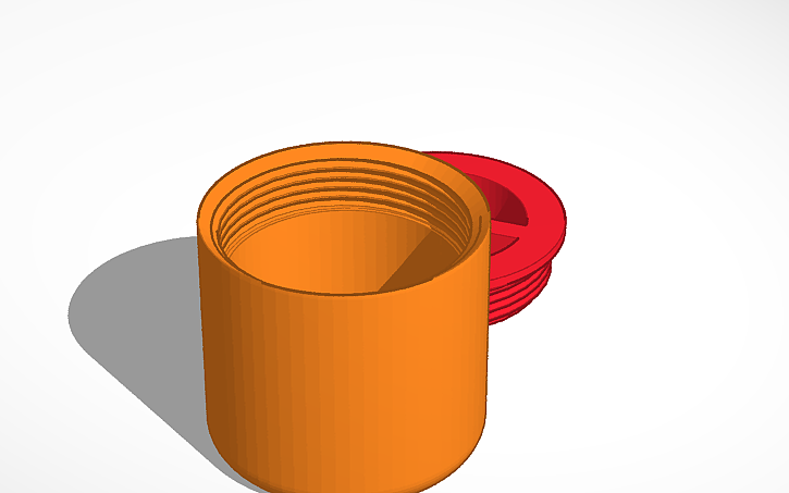 3D design Screw on Top Container - Tinkercad