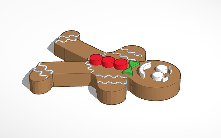 3D design Gingerbread man - Tinkercad