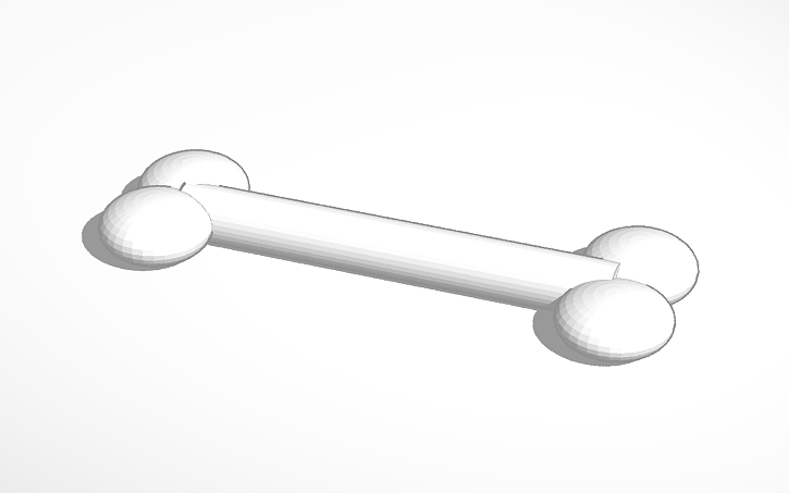 3D design giant bone - Tinkercad