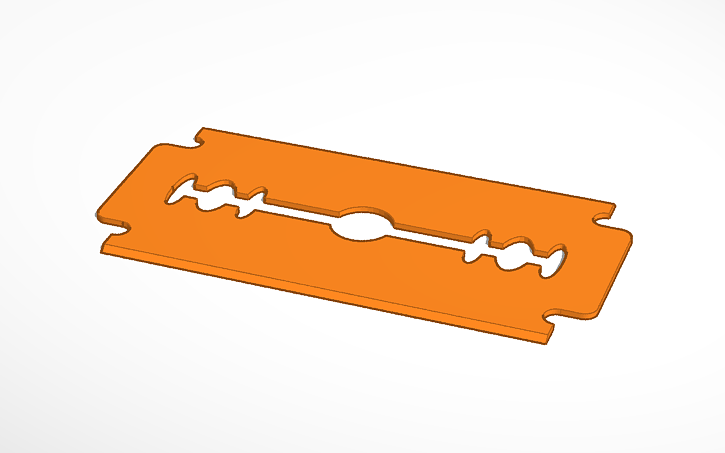 3D design razor blade - Tinkercad