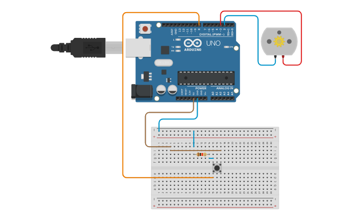 Circuit design Control DC MOTOR | Tinkercad