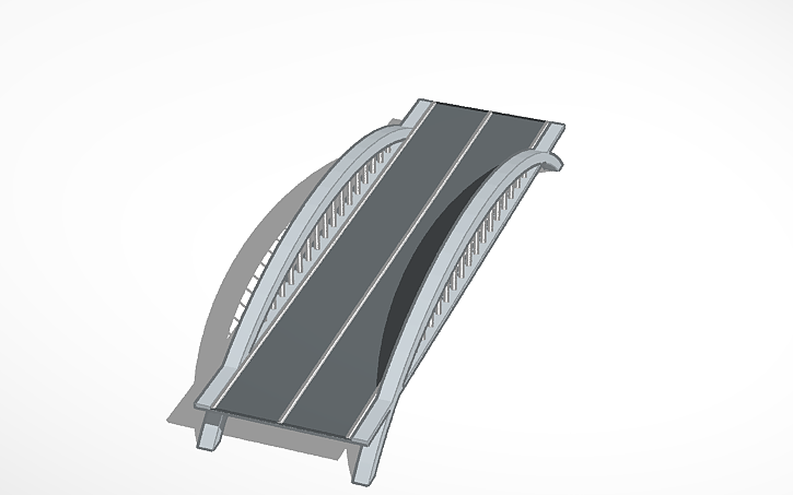 3D design Tied-arch Bridge - Tinkercad