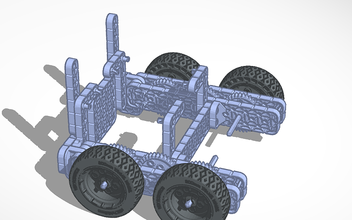 3D design Vex IQ Clawbot base without motors - Tinkercad