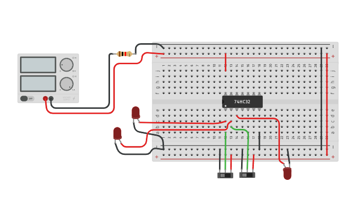 Circuit design OR Gate | Tinkercad