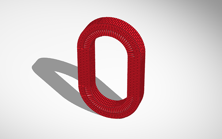 3D design Brickwork Chain Link - Tinkercad
