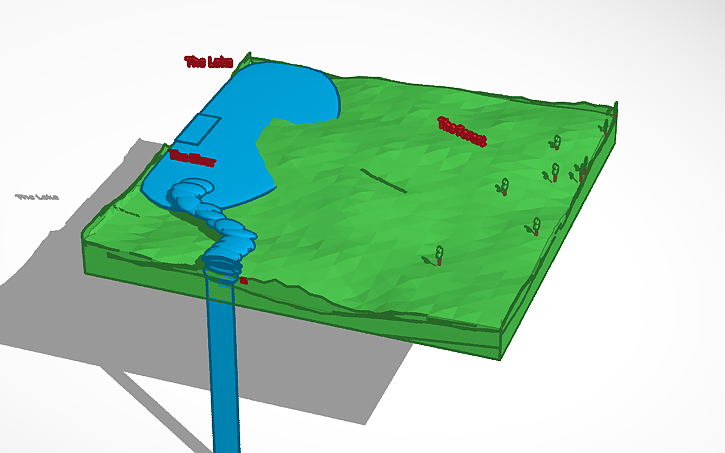 3D design Land and Water - Tinkercad