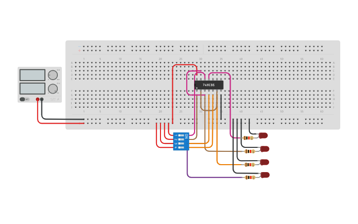 Circuit Design Gray To Binary Code Convertor Tinkercad