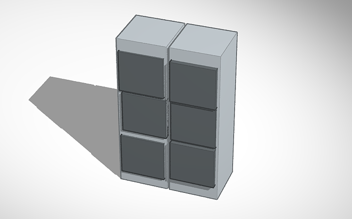 3D design filing cabinets - Tinkercad