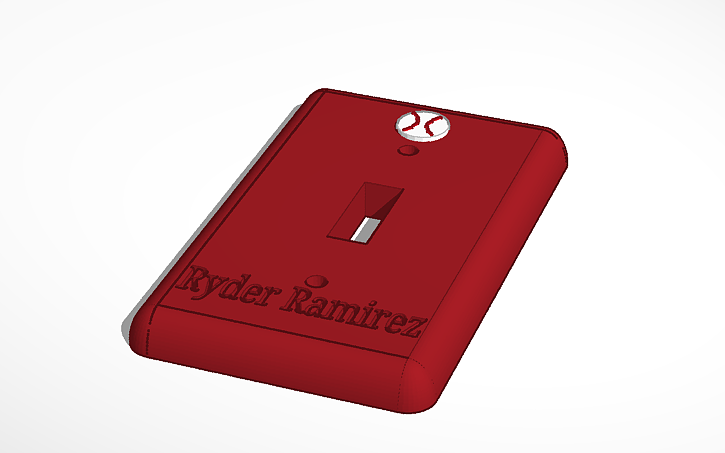 3D design Light Switch Cover - Tinkercad
