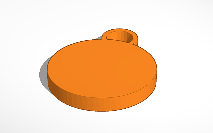 3D design Keychain Template - Tinkercad