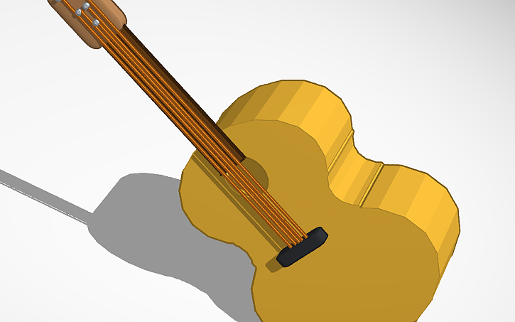 3D design Guitarra - Tinkercad