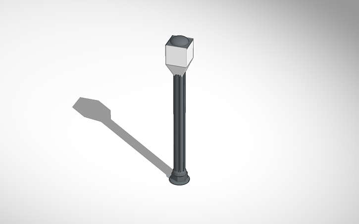 3D design lamp post - Tinkercad