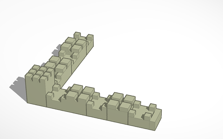 3D design Cathedral game wall redo | Tinkercad