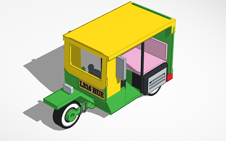 3D design Tuk Tuk - Tinkercad