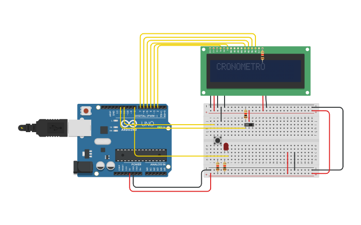 Circuit Design Cronometro Tinkercad