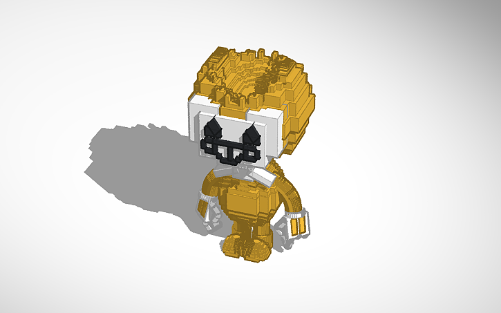 3D design Golden Minecraft Bendy | Tinkercad