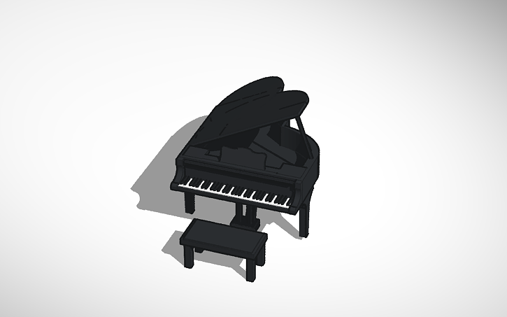 3D design Grand Piano - Tinkercad