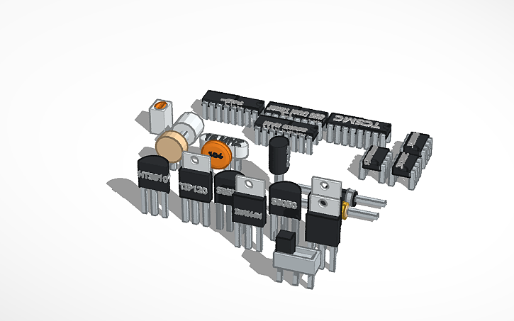 3D design Electronic components - Tinkercad