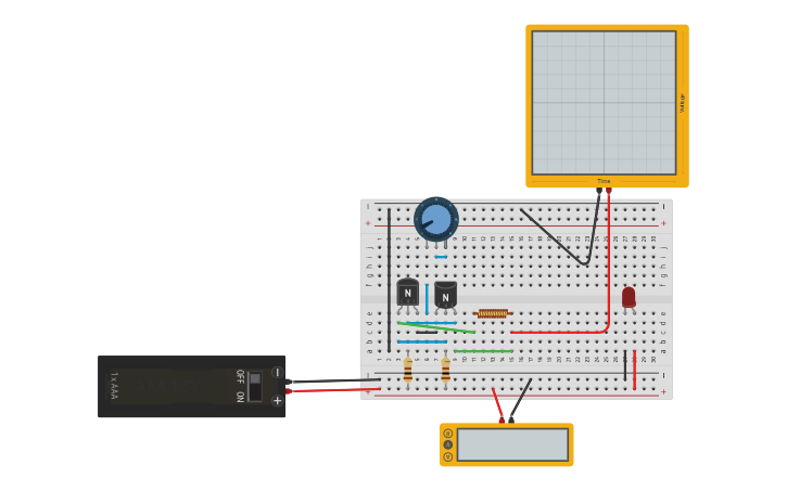 Circuit design 1.5v Inductance Meter - Tinkercad