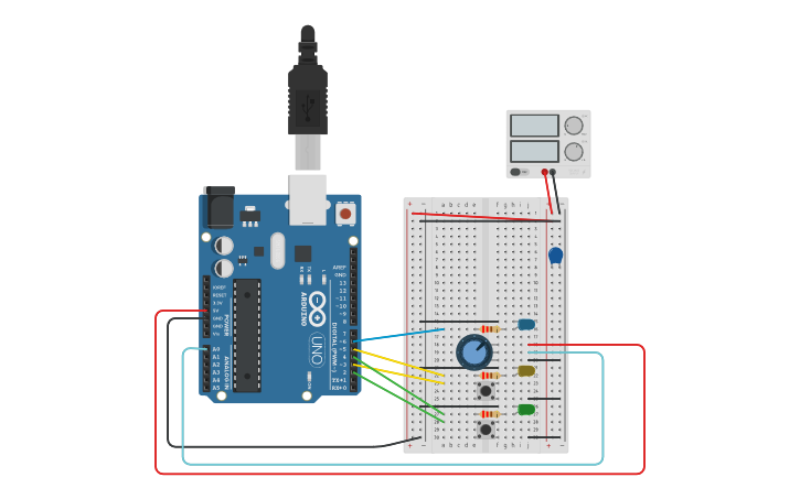 Circuit design Lab THM Part A Debugging LEDs | Tinkercad