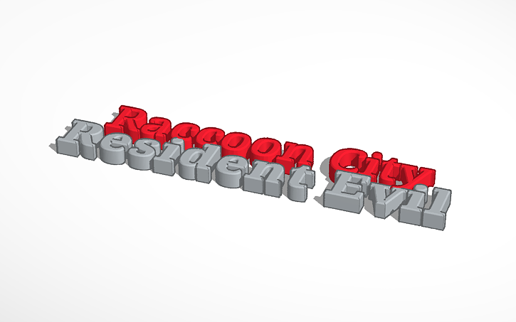 3D design Resident Evil - Tinkercad
