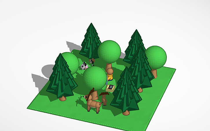 3D design Typical forest - Tinkercad