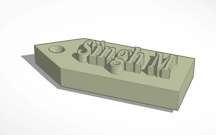 3D design Car Keyring - Tinkercad