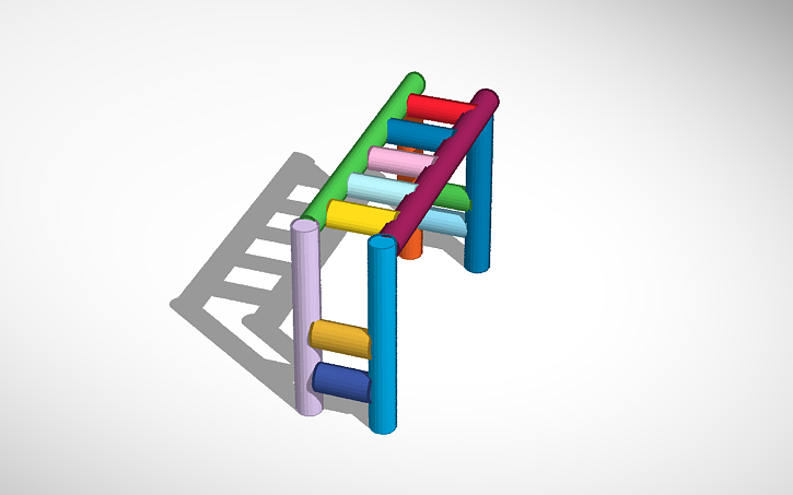 3D design alex S. monkey bars - Tinkercad