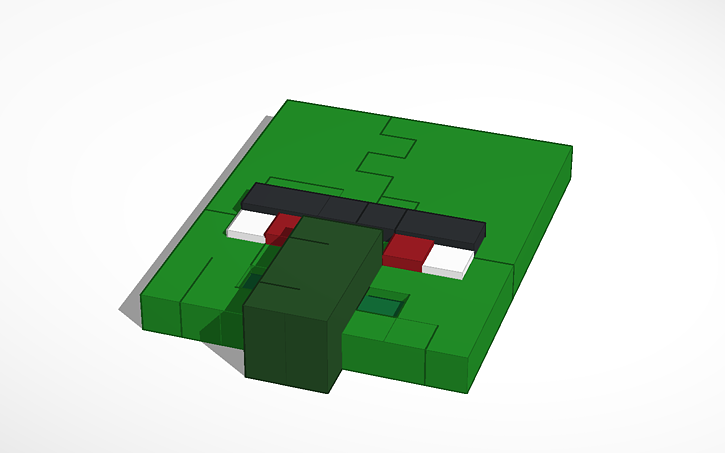 3D design Thomas' Minecraft Zombie Villager Face | Tinkercad