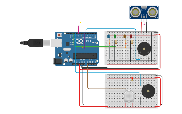 Circuit design Copy of HOME SECURITY SYSTEM - First PPT | Tinkercad