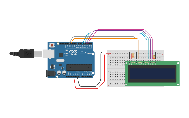 Circuit design LCD CON ARDUINO - Tinkercad