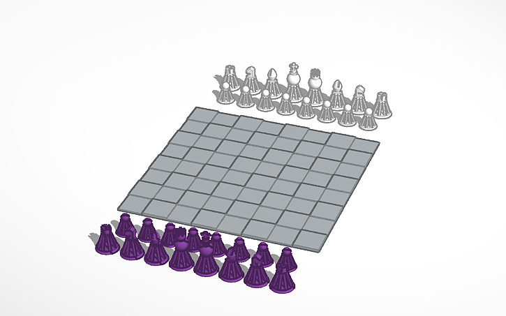 3D design Chess Set | Tinkercad