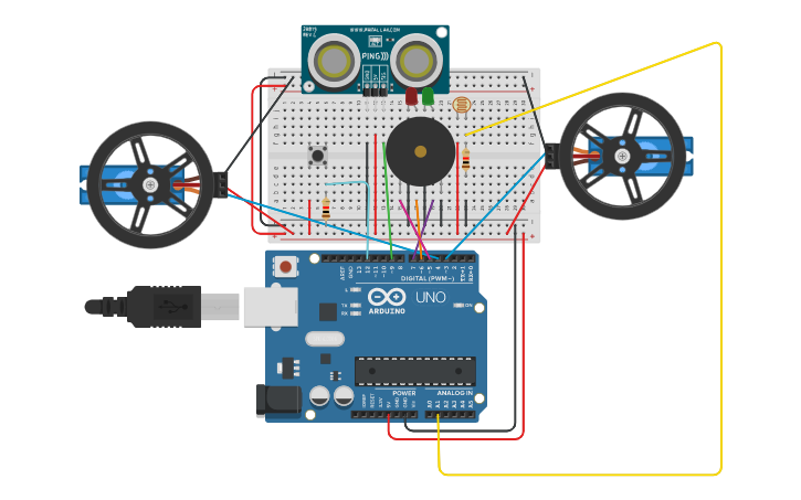 Circuit design robot - Tinkercad