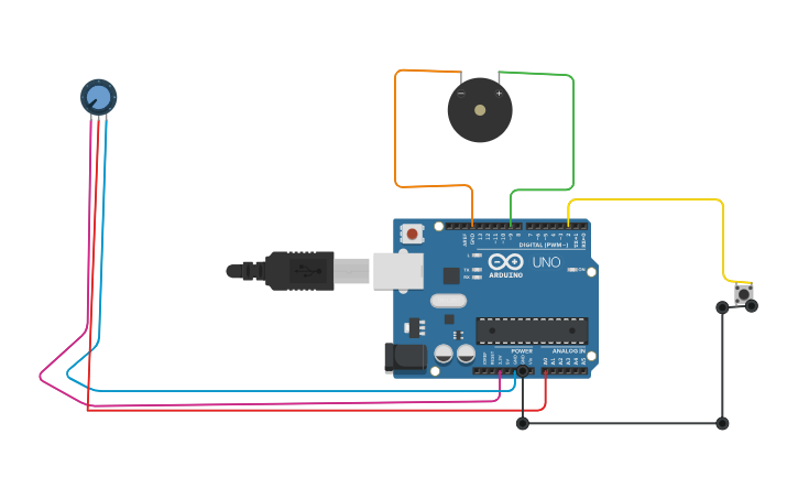 Circuit design Arduino-based Sound Volume Control System - Tinkercad