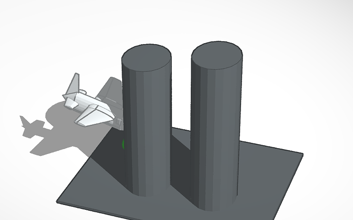 3D design Twin towers - Tinkercad