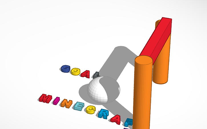 3D design minecraft goal | Tinkercad