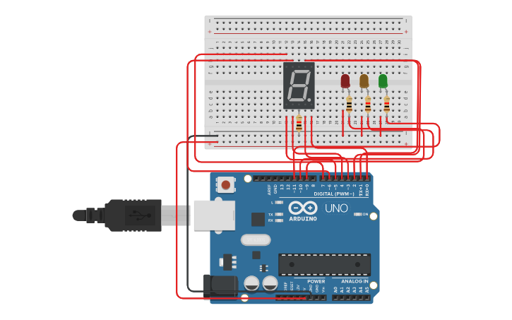 Circuit design traffic - Tinkercad