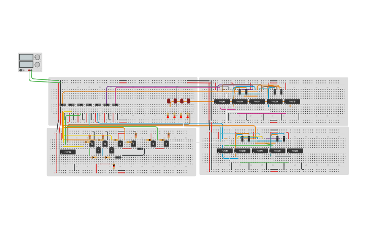 Circuit design 6 Bit adder/ Subtractor (Digital Calculator) - Tinkercad Circuit design 6 Bit adder/ Subtractor (Digital Calculator) - Tinkercad