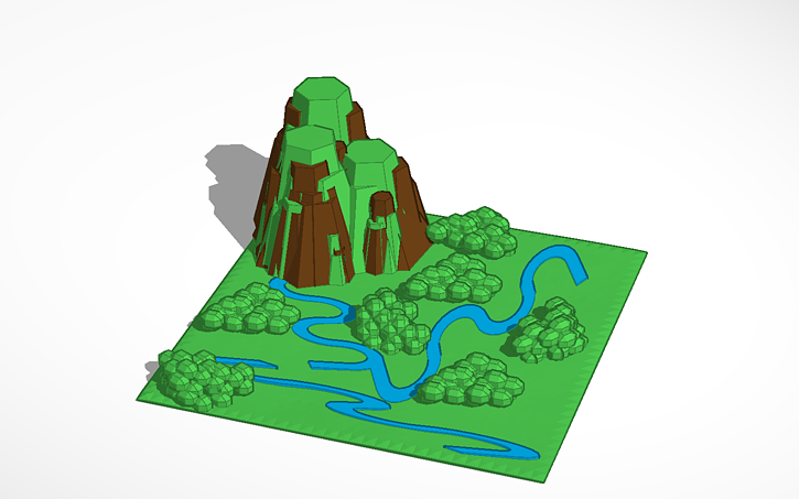3D design Earth's surface - Tinkercad